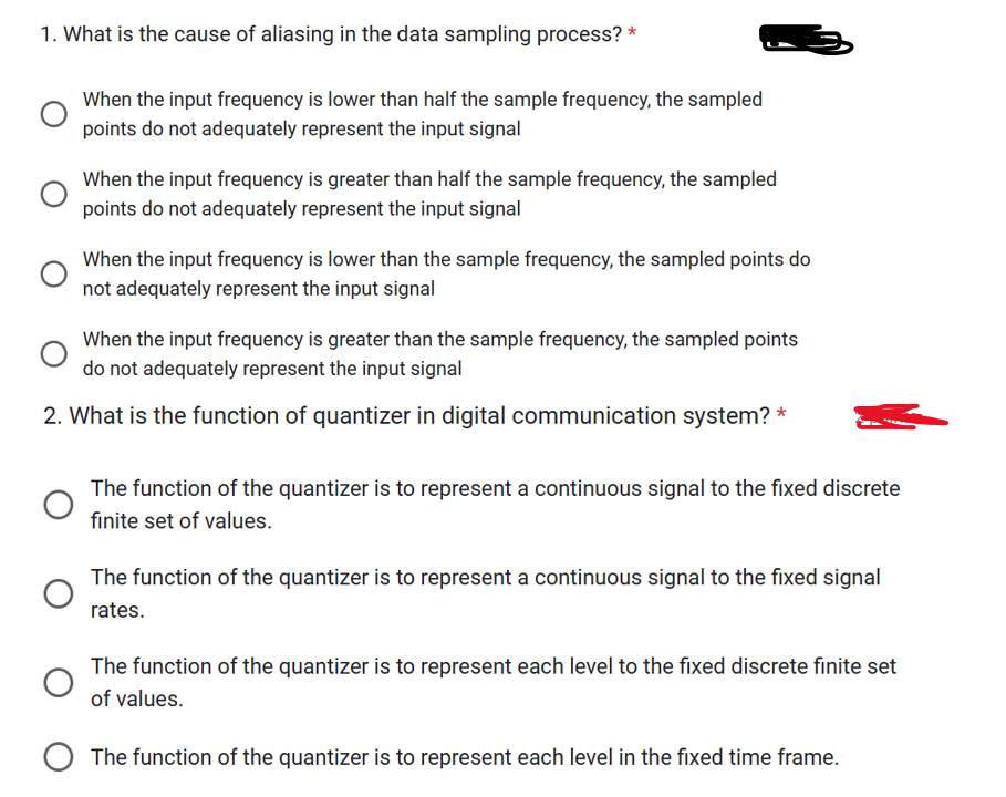 Solved 1. What is the cause of aliasing in the data sampling | Chegg.com
