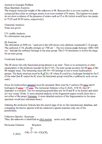 Solved Part II: Each Combined Spectra Problem on the | Chegg.com
