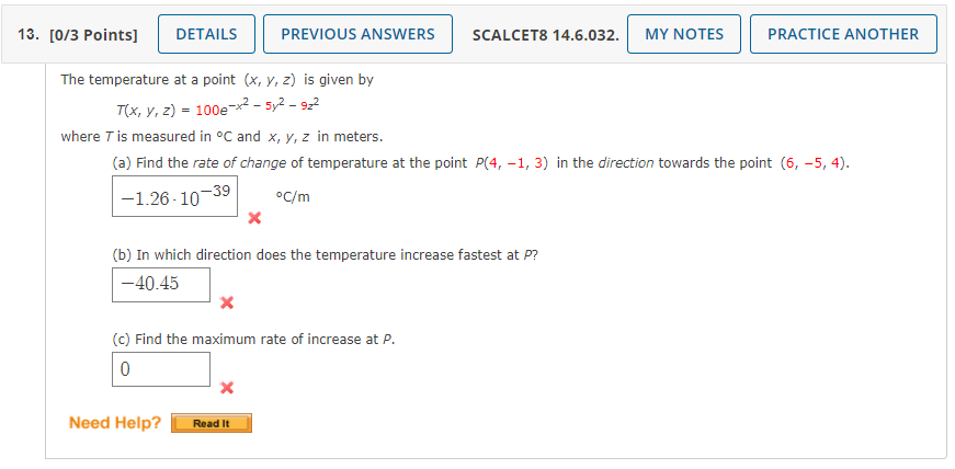 Solved 13. [0/3 points) DETAILS PREVIOUS ANSWERS SCALCET8 | Chegg.com