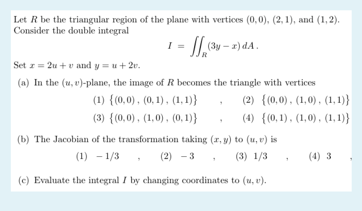 Solved Let R be the triangular region of the plane with | Chegg.com