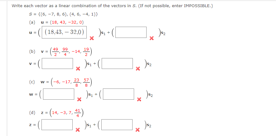 Solved Express the column matrix b as a linear combination | Chegg.com
