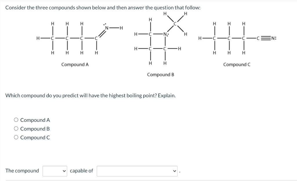 Solved Consider the three compounds shown below and then | Chegg.com