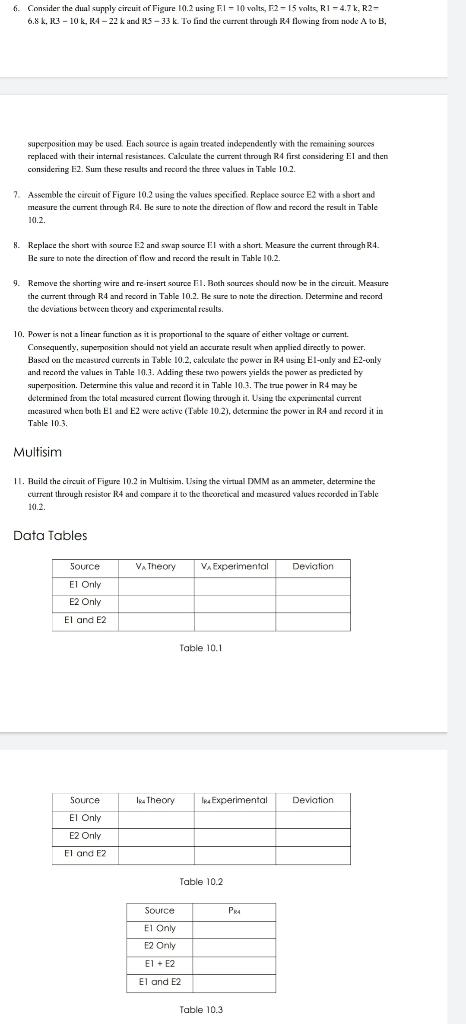 Solved Superposition Theorem Objective The objective of this | Chegg.com