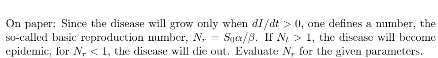 Solved Infectious disease model The Kermack and McKendrick | Chegg.com