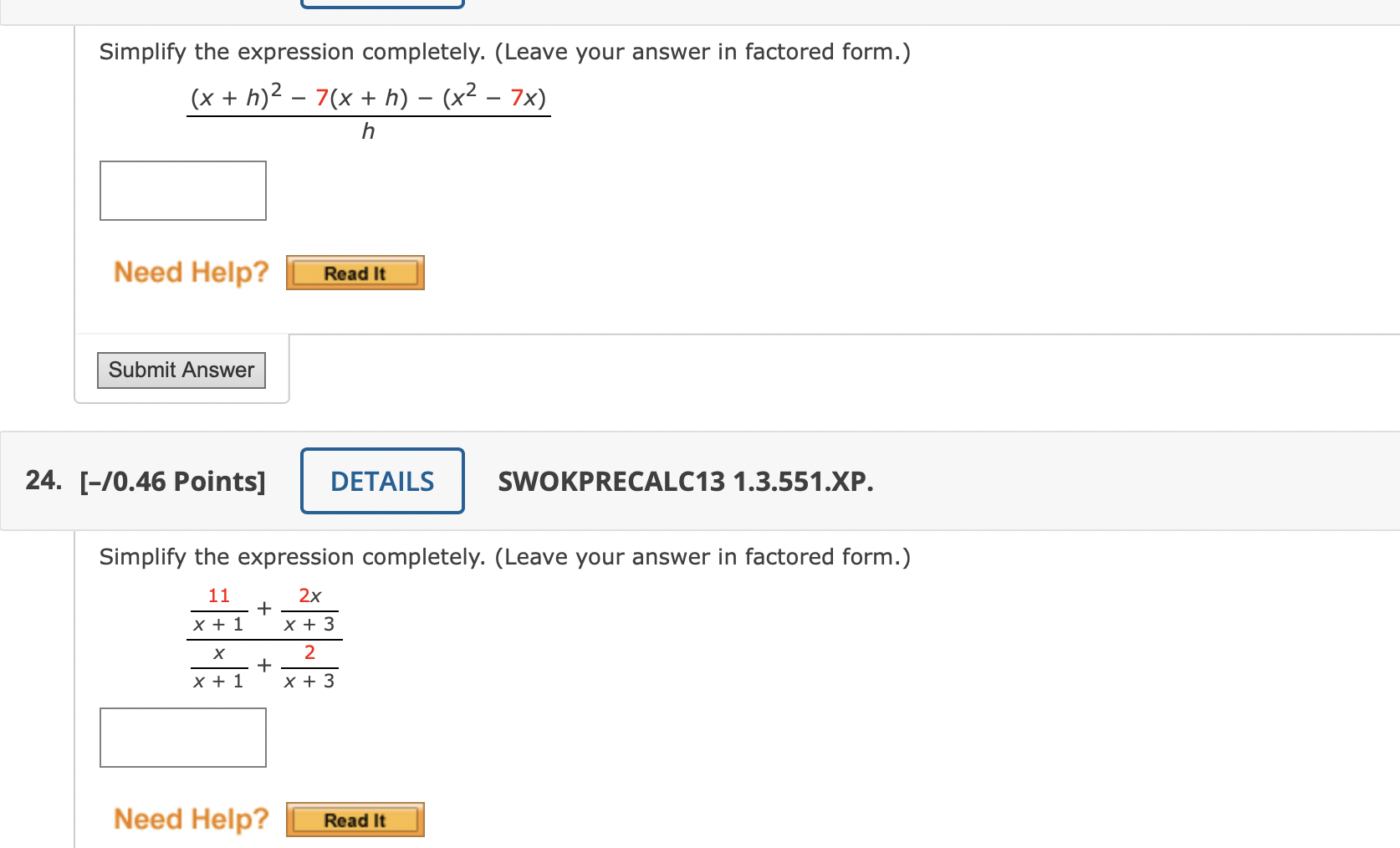 Solved Simplify the expression completely. (Leave your | Chegg.com