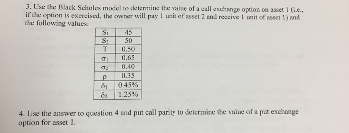 Solved Use the Black Scholes model to determine the value of | Chegg.com
