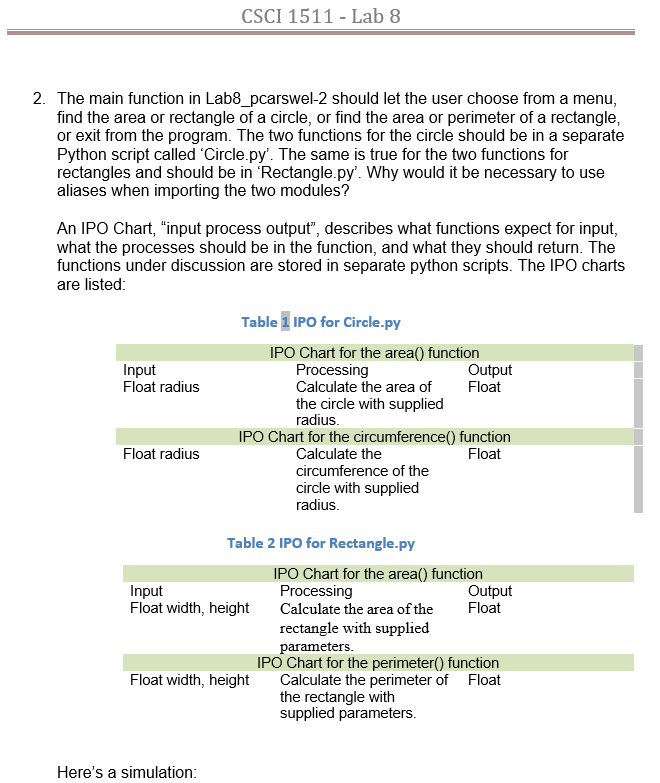 Solved 2. The main function in Lab8_pcarswel-2 should let | Chegg.com
