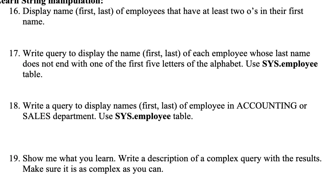 Solved I am a bit confused on how to do these last four, | Chegg.com