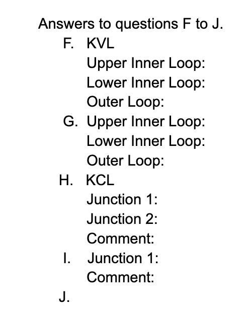 Solved F. Write the KVL equation in each of the three loops | Chegg.com