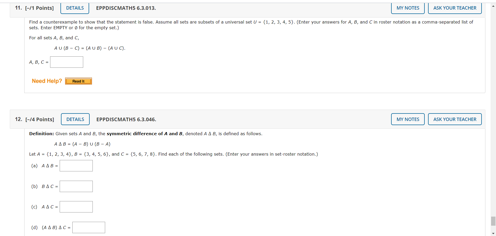Solved 8. [-14 Points] DETAILS EPPDISCMATH5 6.2.035. MY | Chegg.com
