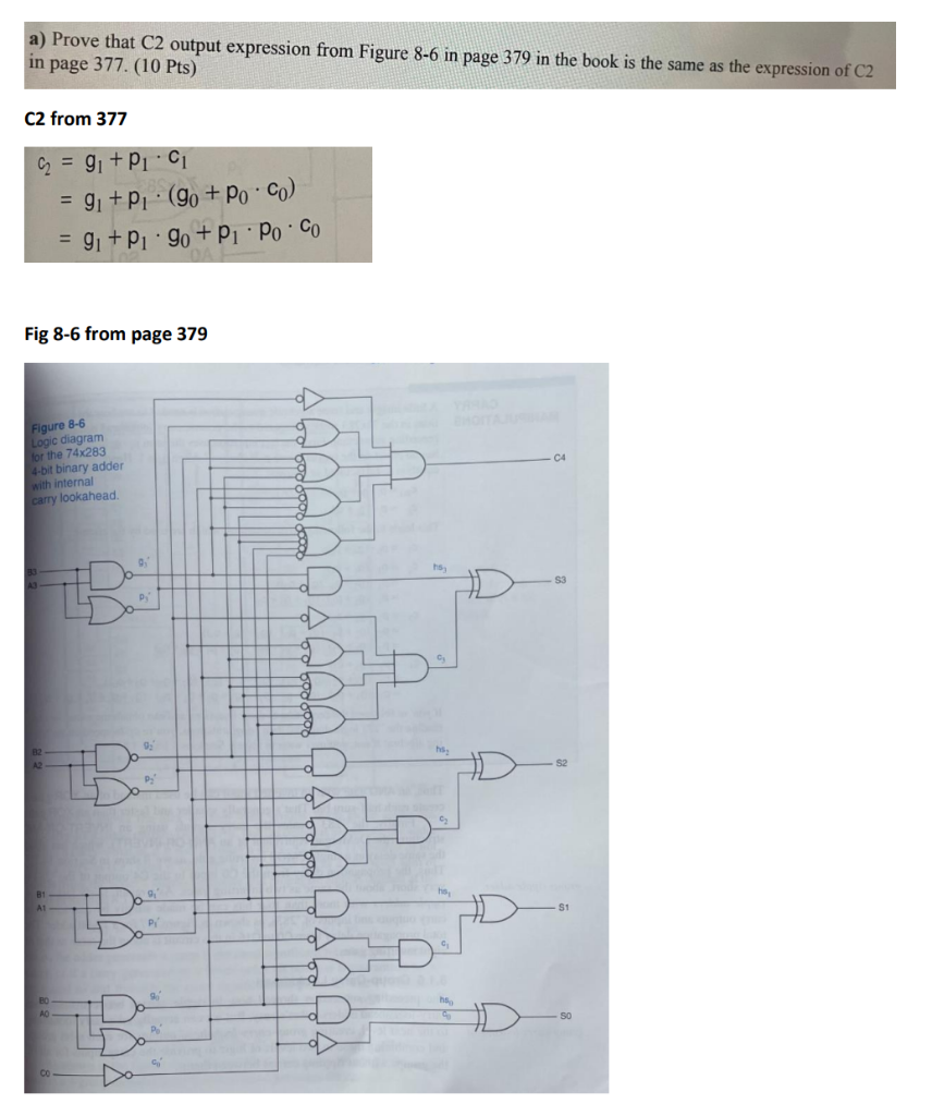 Solved a) Prove that C2 output expression from Figure 8-6 in | Chegg.com