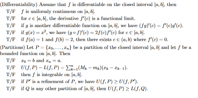 Solved (Differentiability) Assume that ſ is differentiable | Chegg.com