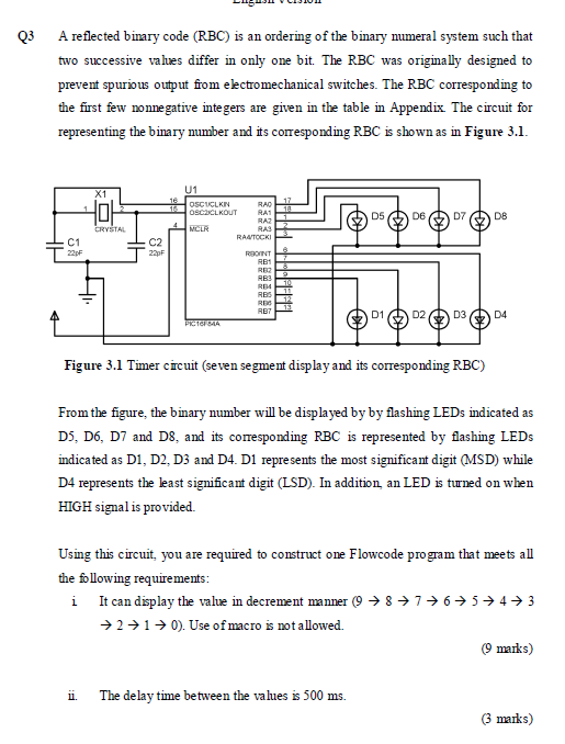 Q3 A reflected binary code (RBC) is an ordering of | Chegg.com