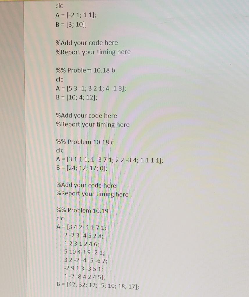 Solved 10.18 and 10.19 - 10.18Solve the following systems of | Chegg.com