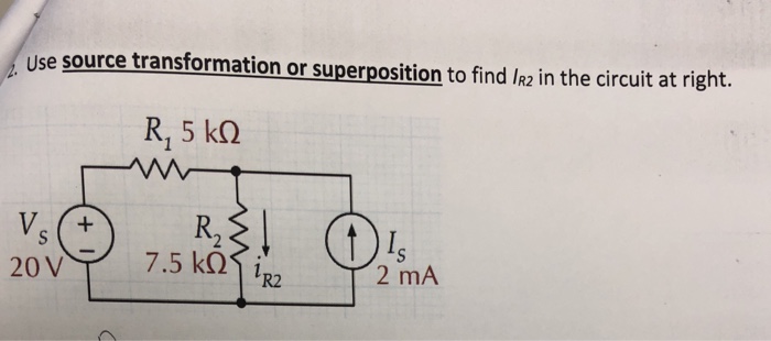 Solved Use source transformation or superposition to find | Chegg.com