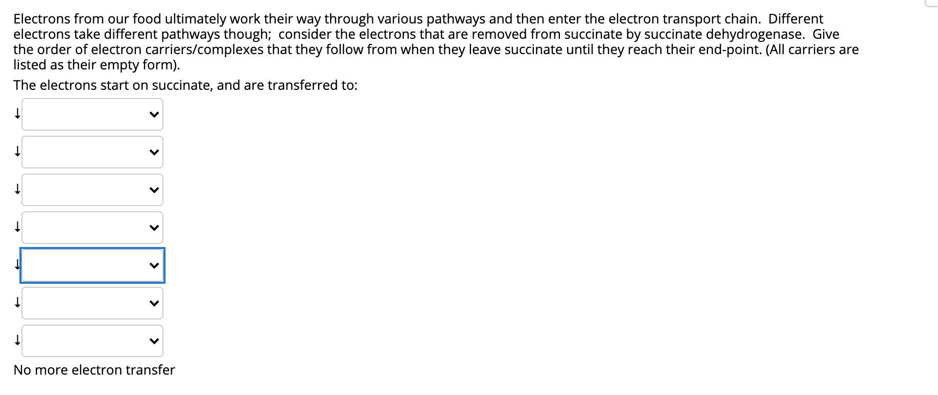 Solved Electrons from our food ultimately work their way | Chegg.com