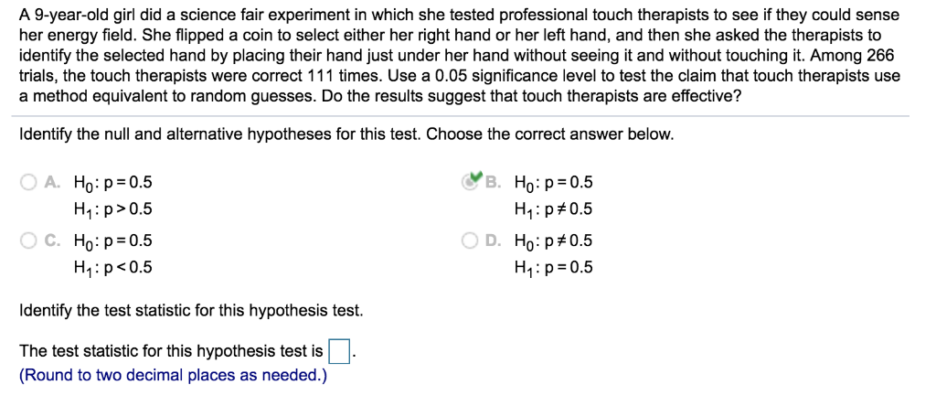 Solved A 9-year-old girl did a science fair experiment in | Chegg.com