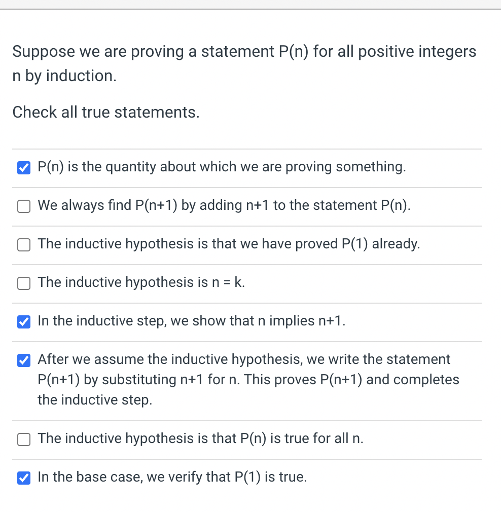 Solved Suppose we are proving a statement P(n) for all | Chegg.com