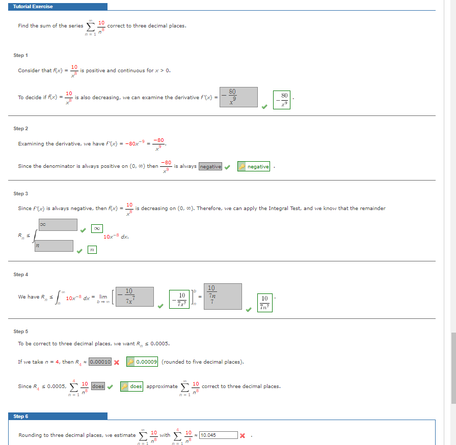 Solved Find the sum of the series ∑n=1∞n810 correct to three | Chegg.com