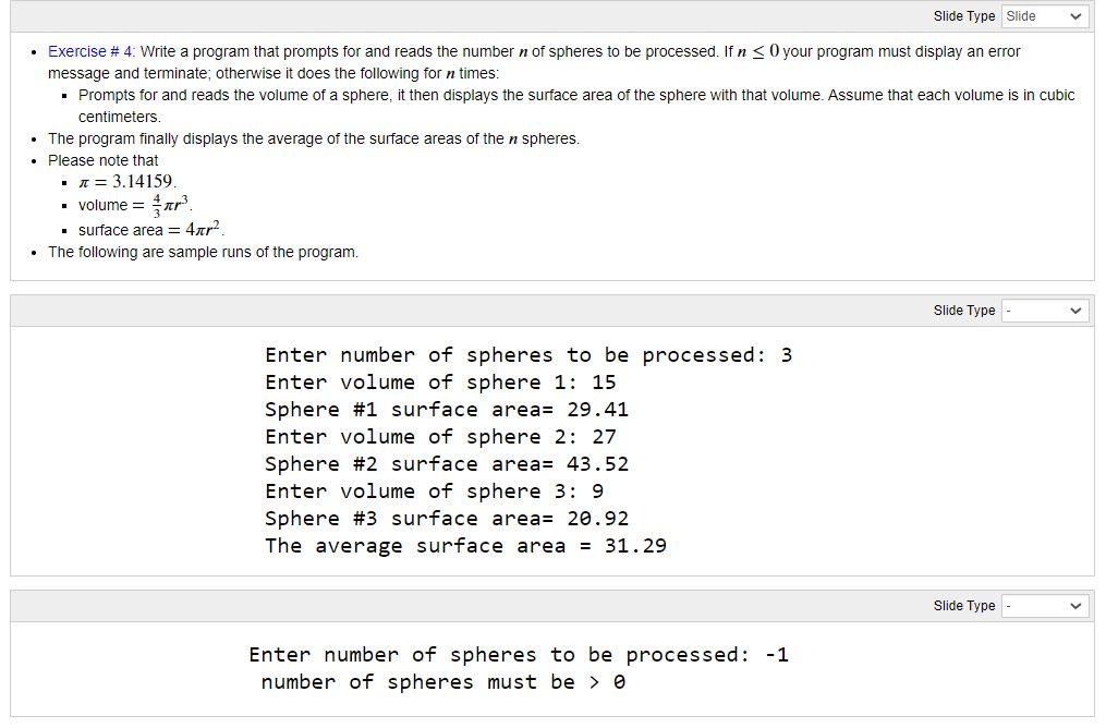 Solved Slide Type Slide • Exercise 4 Write A Program 