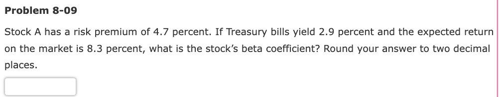 Solved Two stocks, A and B, have beta coefficients of 1.4 | Chegg.com