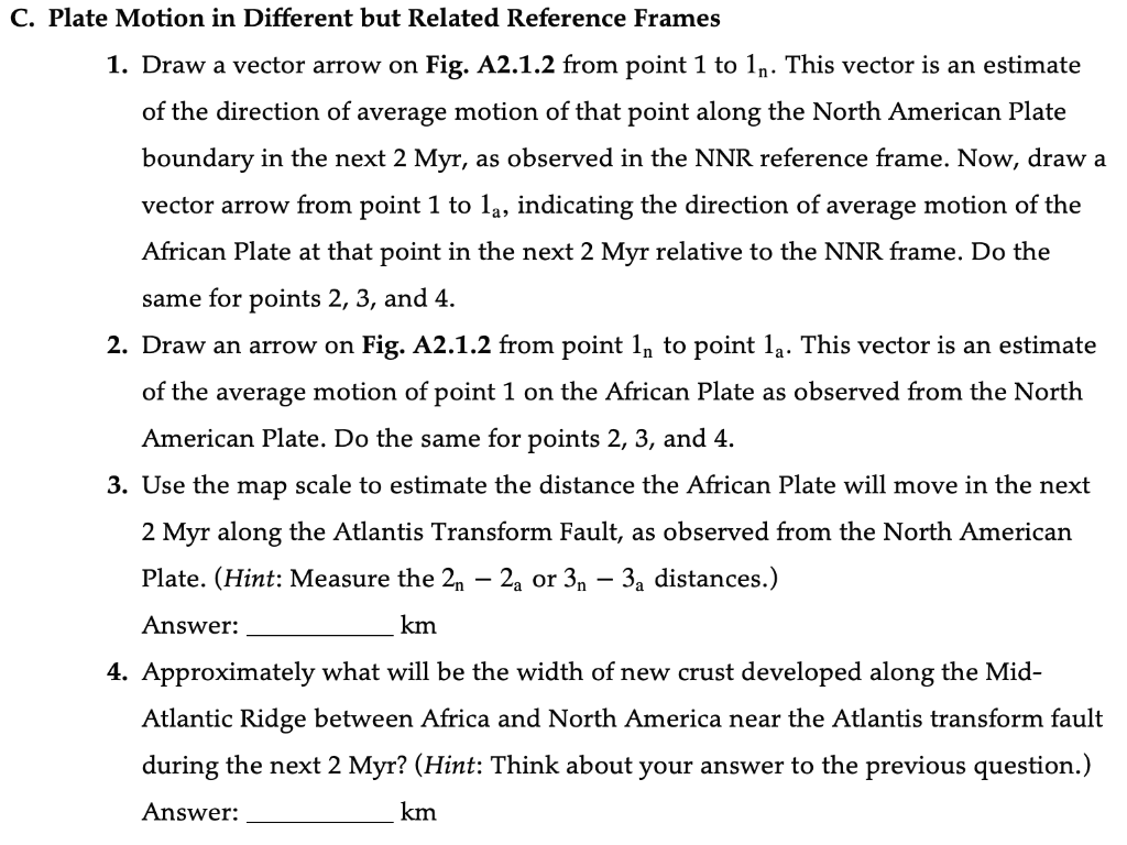 Solved ton ta North American Plate 40 30.5 2n axial rift 3n | Chegg.com