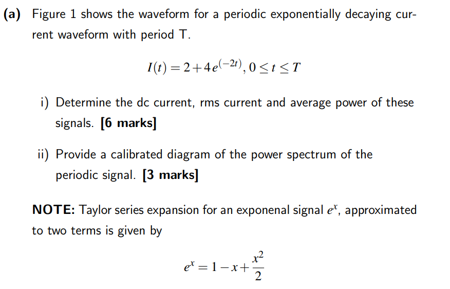 Solved (a) Figure 1 shows the waveform for a periodic | Chegg.com
