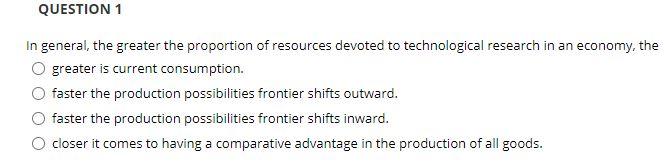 Solved QUESTION 1 In general, the greater the proportion of | Chegg.com