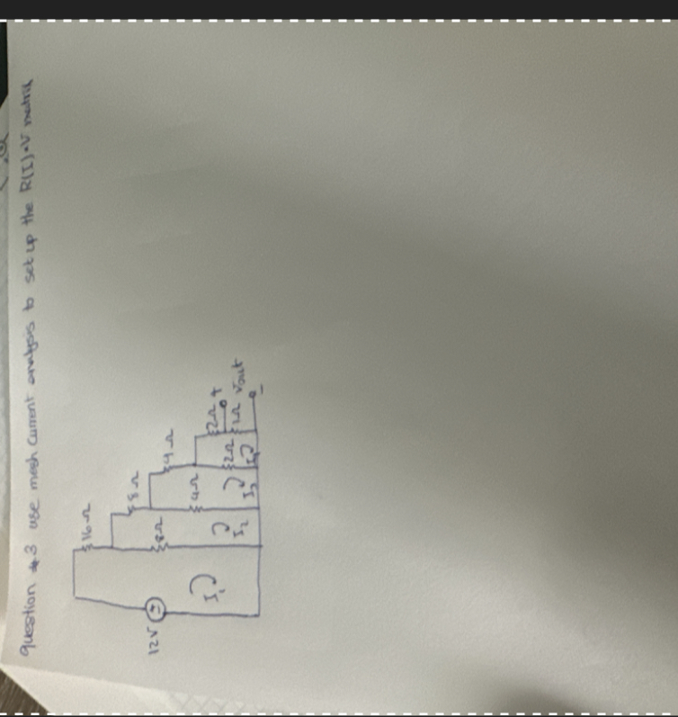 Solved question +3 use mesh cument eratysis to set up the | Chegg.com