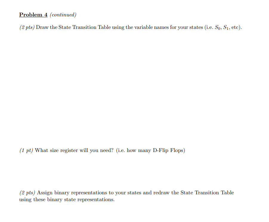 Solved Problem 4 Design a sequential circuit with one input | Chegg.com