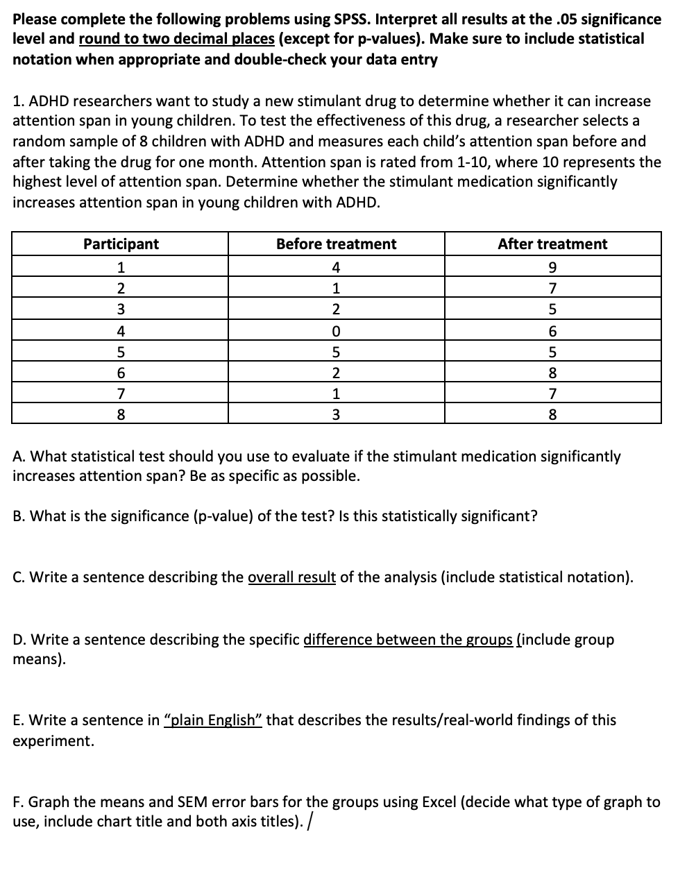 Solved Please complete the following problems using SPSS. | Chegg.com