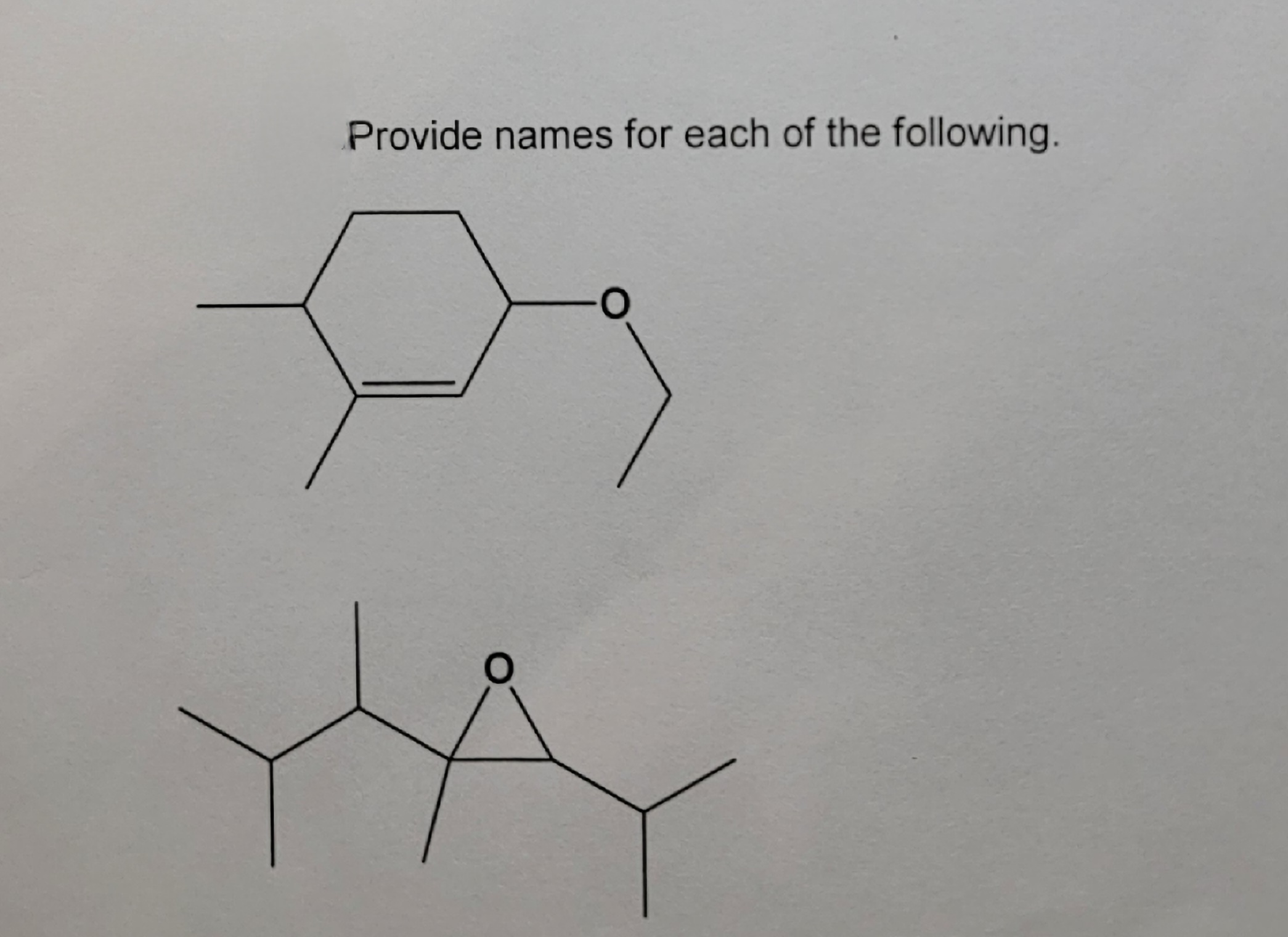 Solved Provide names for each of the following. | Chegg.com