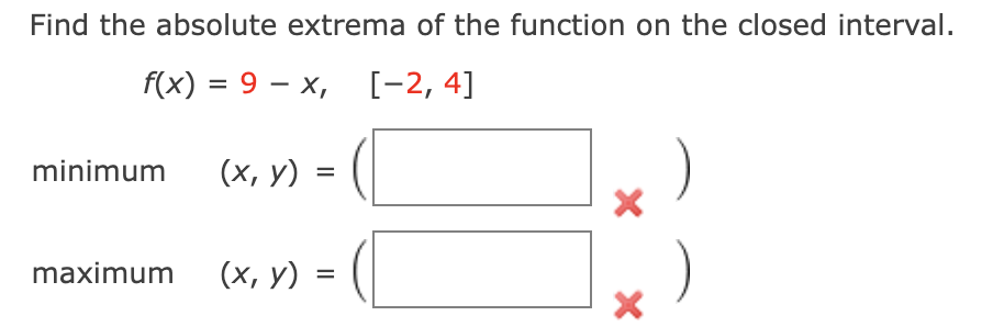 Solved Find the absolute extrema of the function on the | Chegg.com