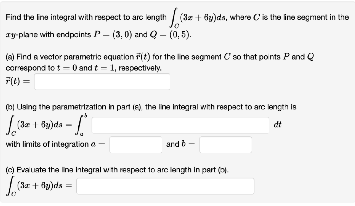Solved Find the line integral with respect to arc length | Chegg.com