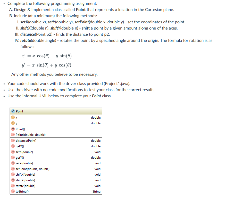 Solved - Complete the following programming assignment: A. | Chegg.com