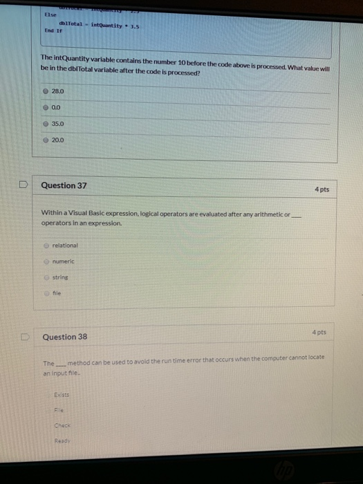 Solved DI Question 31 4pts Each object has a set of that | Chegg.com