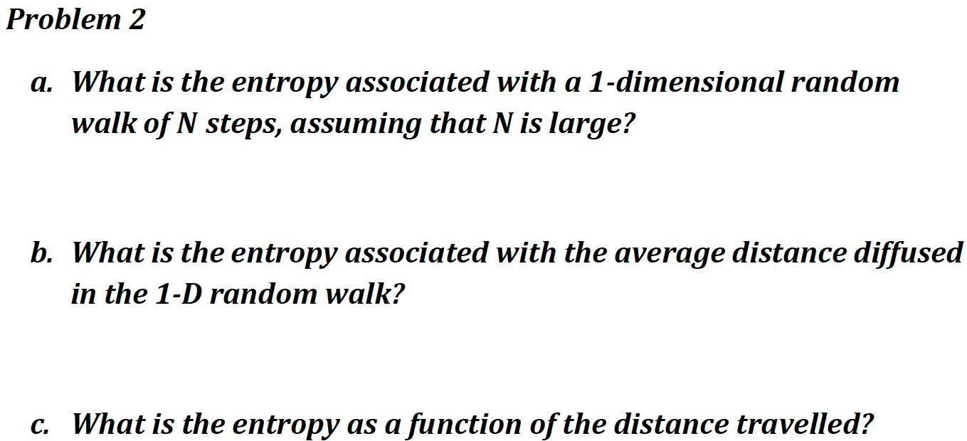 Solved Problem 2 a. What is the entropy associated with a | Chegg.com