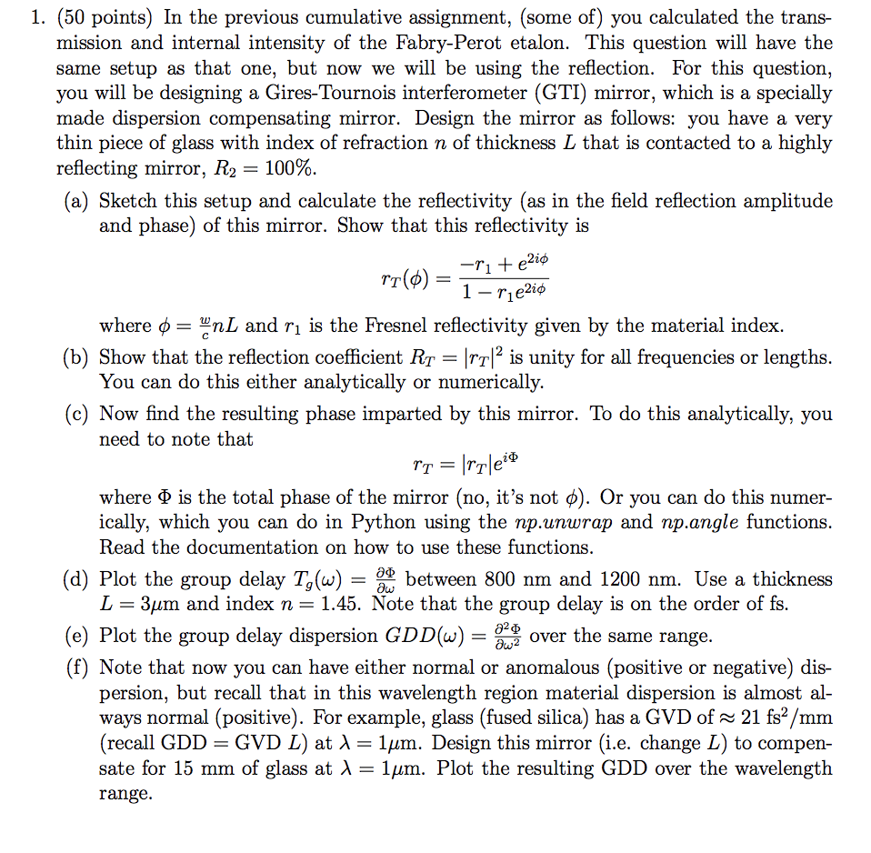 Solved (50 points) In the previous cumulative assignment, | Chegg.com