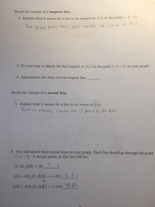 Solved Limits and tangent lines Math& 151 Consider the | Chegg.com