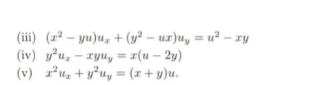 Solved Solve the following first-order linear partial | Chegg.com