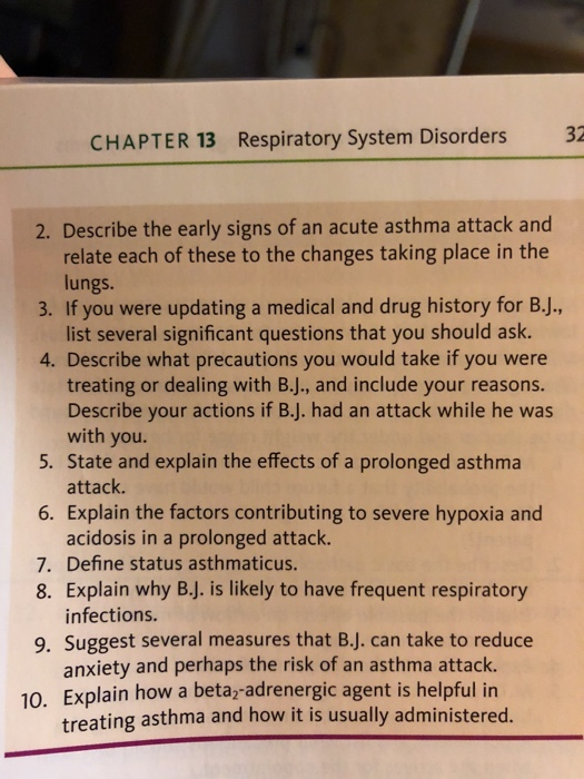 Solved CHAPTER 13 Respiratory System Disorders 32 2. | Chegg.com