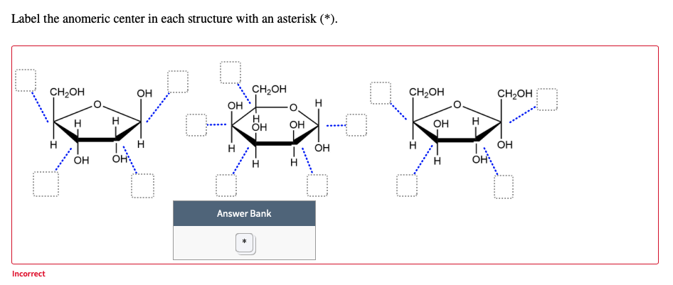 Solved Label the anomeric center in each structure with an | Chegg.com