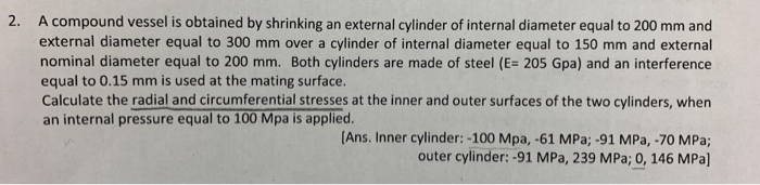 Solved A compound vessel is obtained by shrinking an | Chegg.com