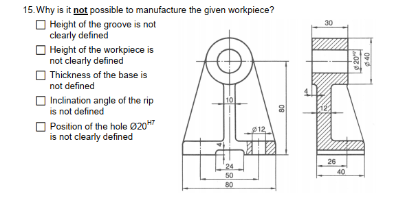 Solved 15. Why is it not possible to manufacture the given | Chegg.com