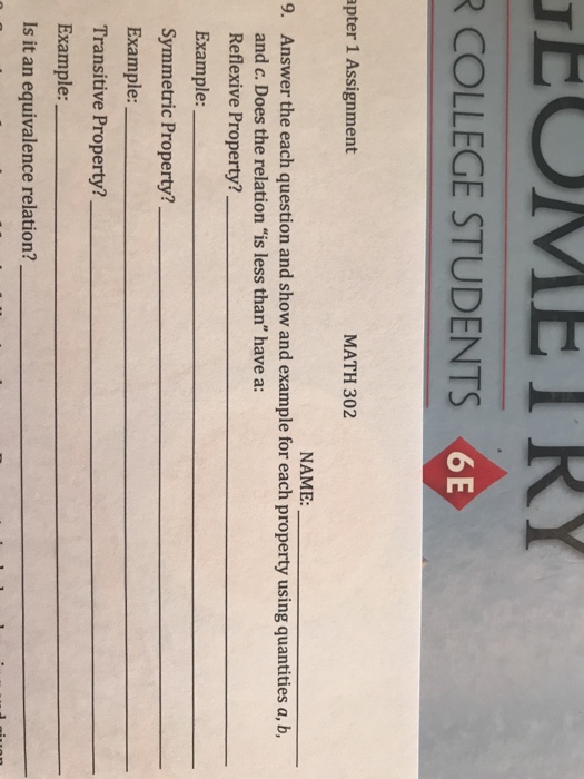 Solved EOMMETRY RCOLLEGE STUDENTS 6E apter 1 Assignment MATH | Chegg.com Solved EOMMETRY RCOLLEGE STUDENTS 6E apter 1 Assignment MATH | Chegg.com