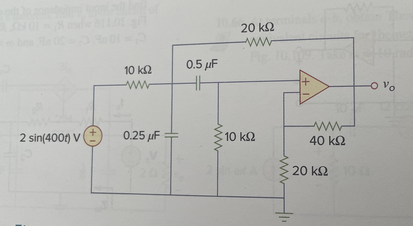 Solved Determine v_o(t) in the op amp circuit | Chegg.com