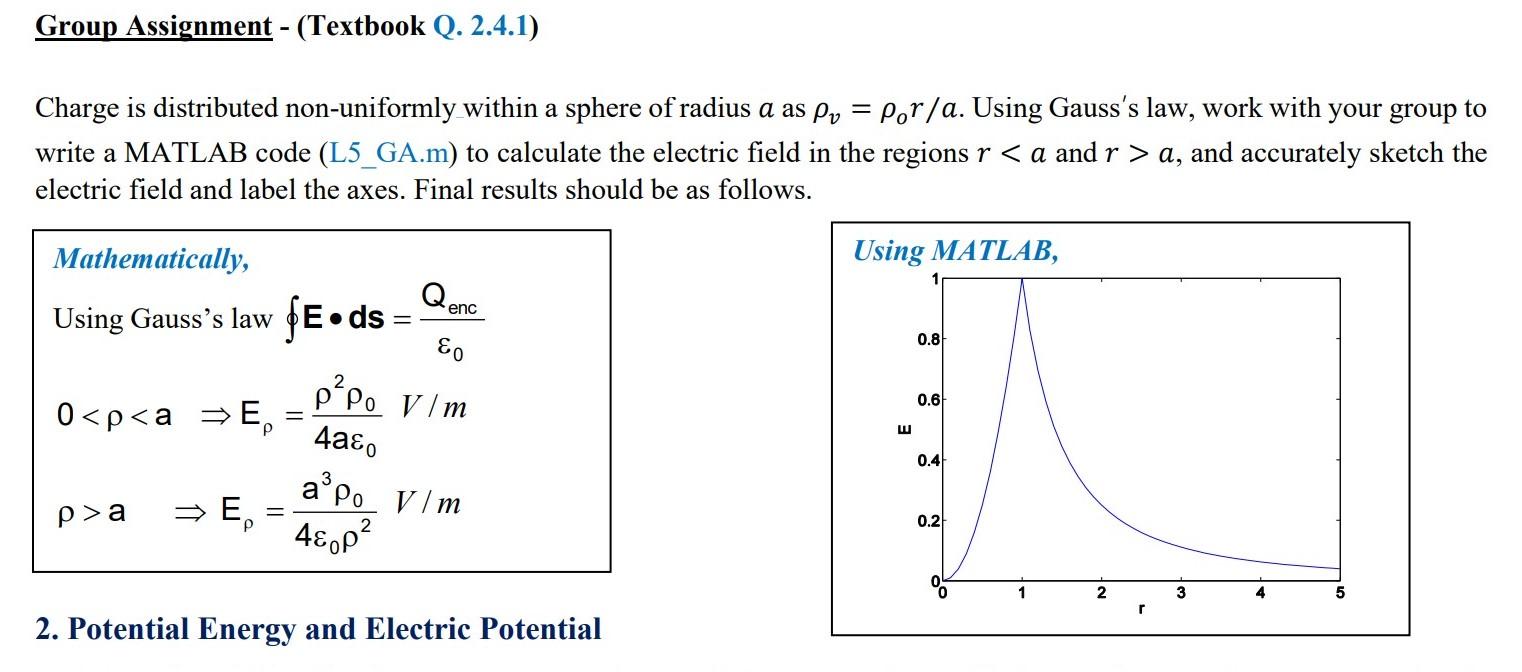 Solved Group Assignment - (Textbook Q. 2.4.1) - = Charge is | Chegg.com