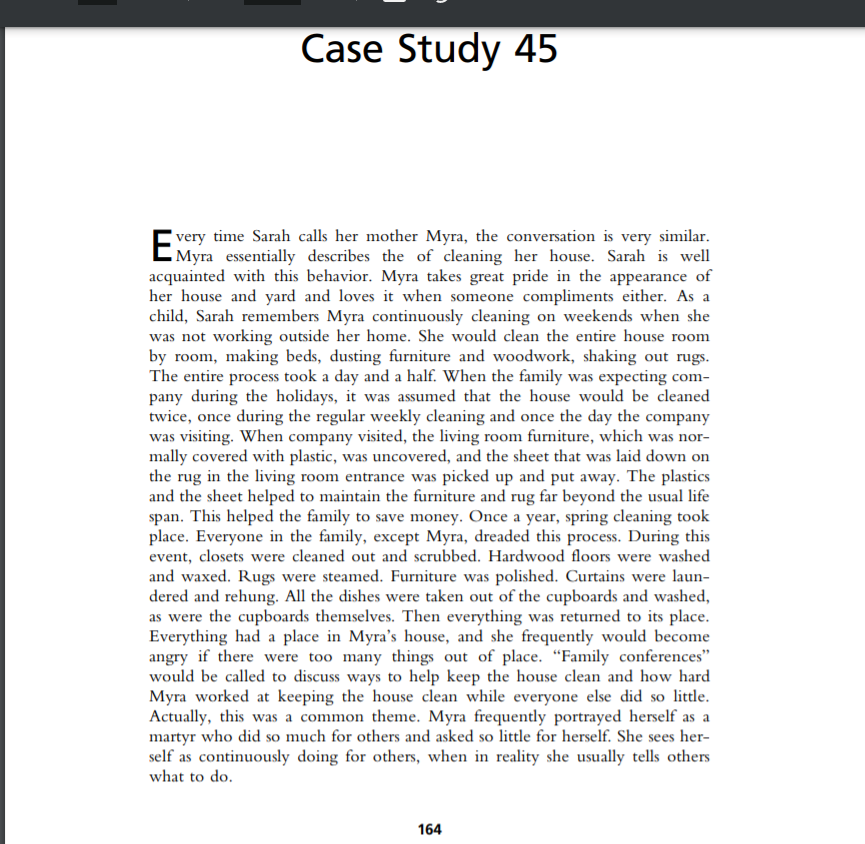 Solved Case #45 (Myra) Application questions: 1)Which | Chegg.com