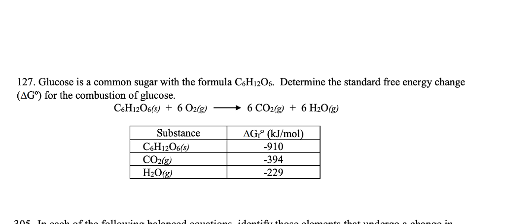 Solved 127. Glucose is a common sugar with the formula | Chegg.com