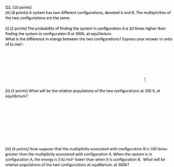 Solved Q2. (10 points) (A) (8 points) A system has two | Chegg.com